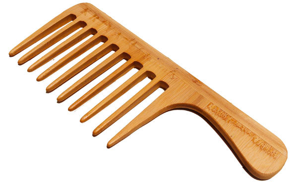 Wide Tooth Jumbo Wooden Bamboo Comb-Limited Edition – Kriya Botanicals